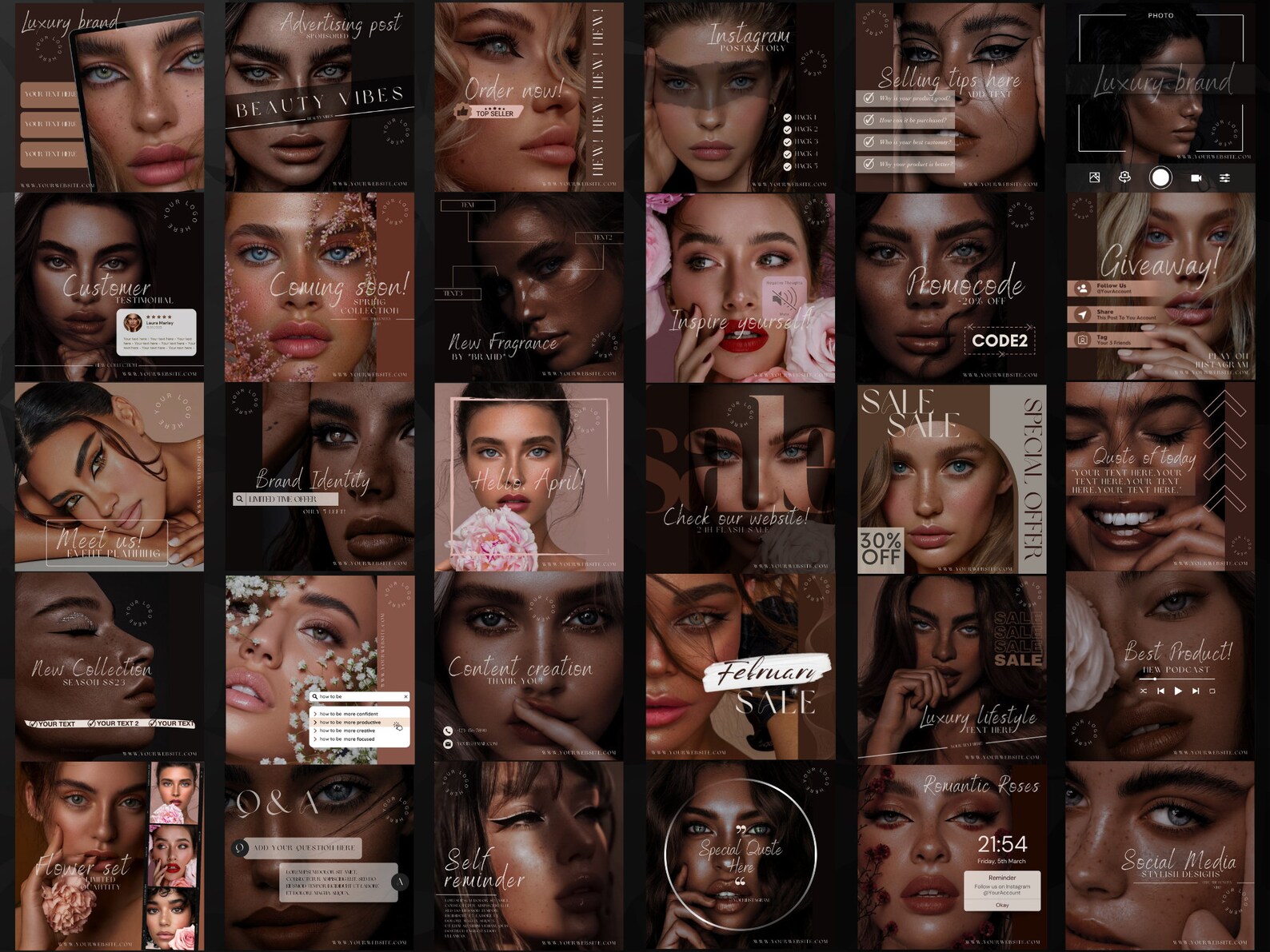 CANVA Social Media Instagram Posts Bundle of Templates & - Etsy