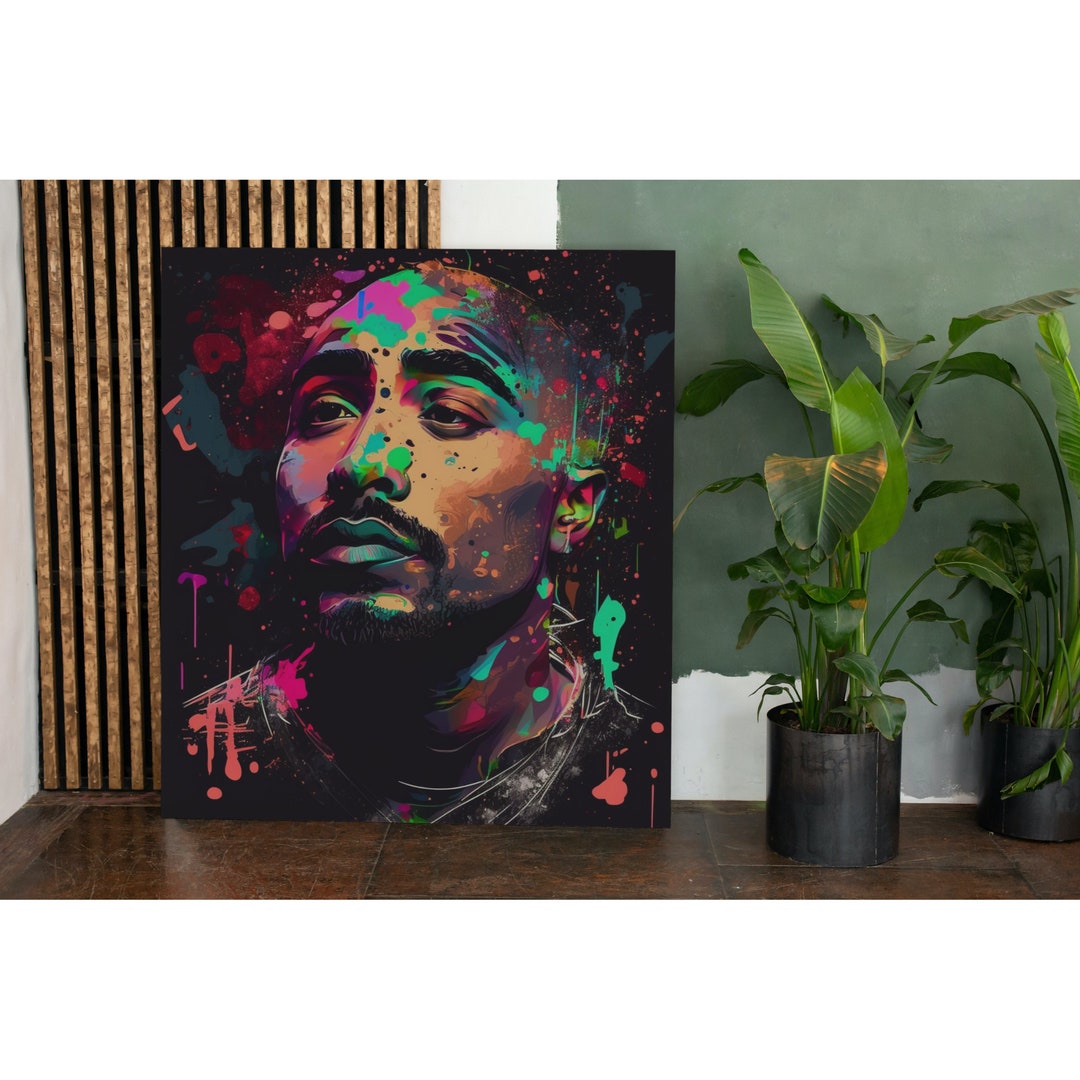 2pac Legacy in Neon Lights | A Futuristic Tribute to the Iconic Rapper ...