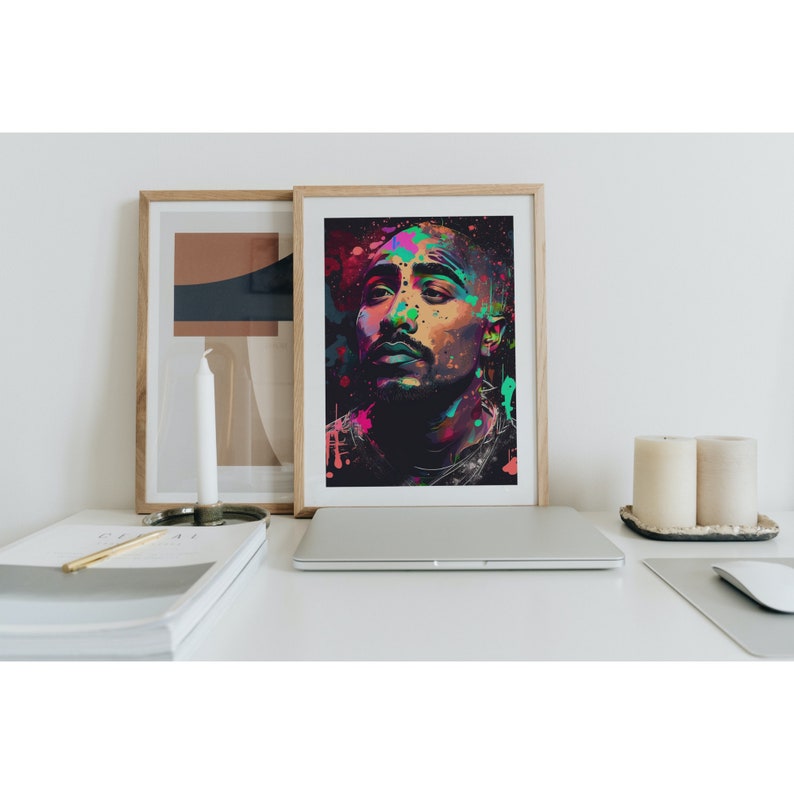 2pac Legacy in Neon Lights A Futuristic Tribute to the Iconic Rapper - Etsy