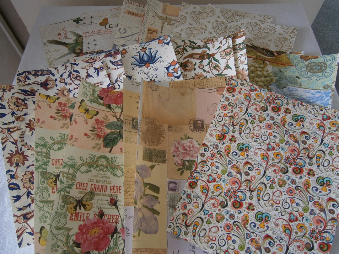 Florentine Paper Unique Vintage Floral Nature Junk Bullet Journal ...