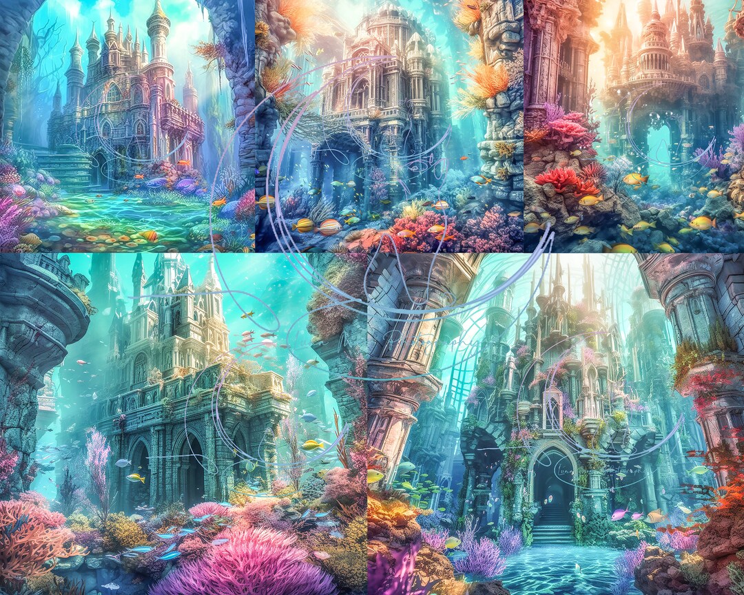 FIVE Underwater Mermaid Castles - Etsy