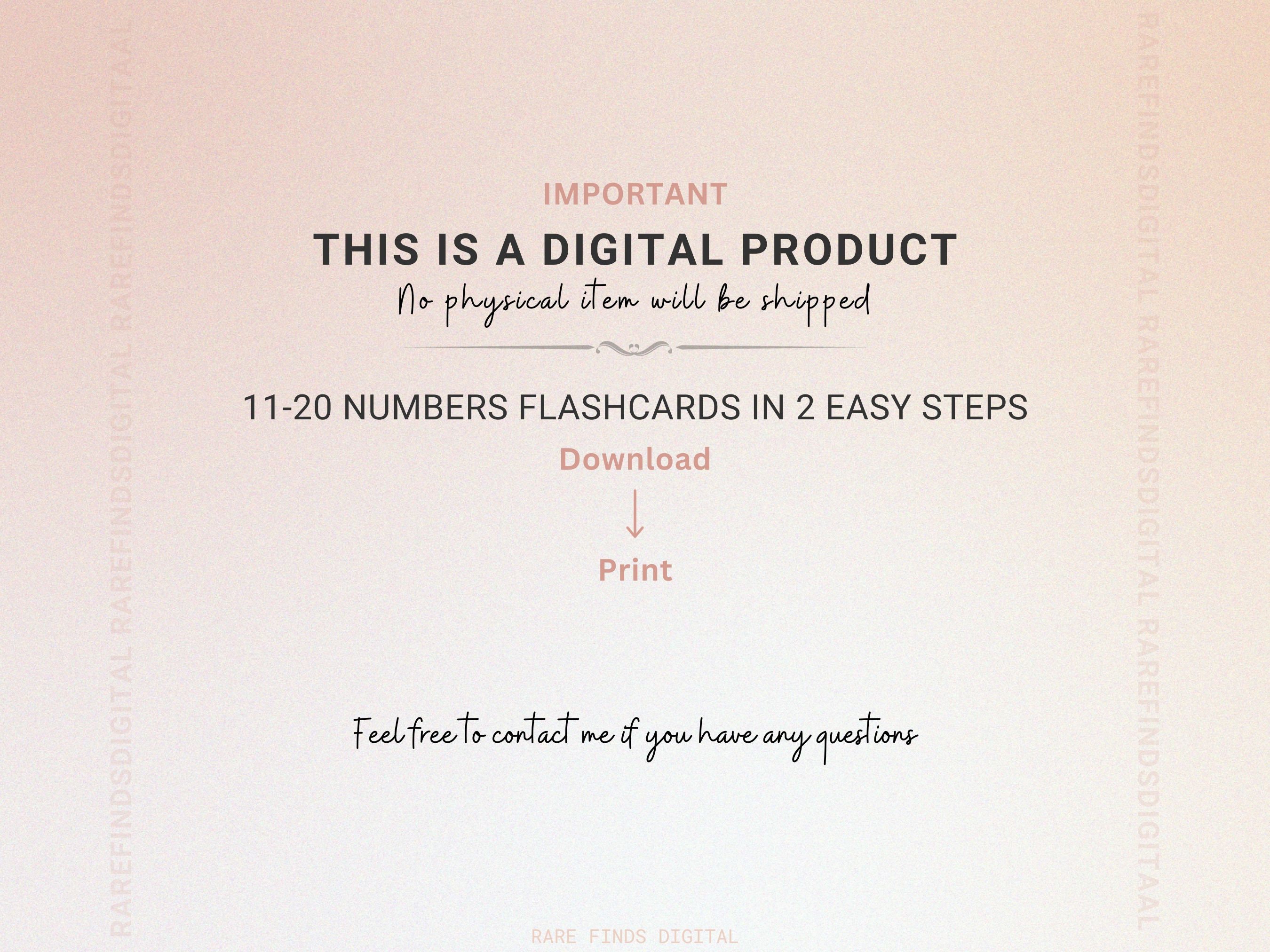 Printable Numbers Flash Cards Counting 11-20 (Instant Download) - Etsy