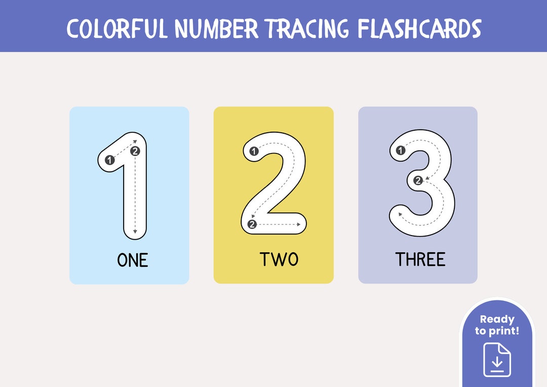 0-9 Numbers Flash Cards, Preschool Counting Cards, Count and Clip ...