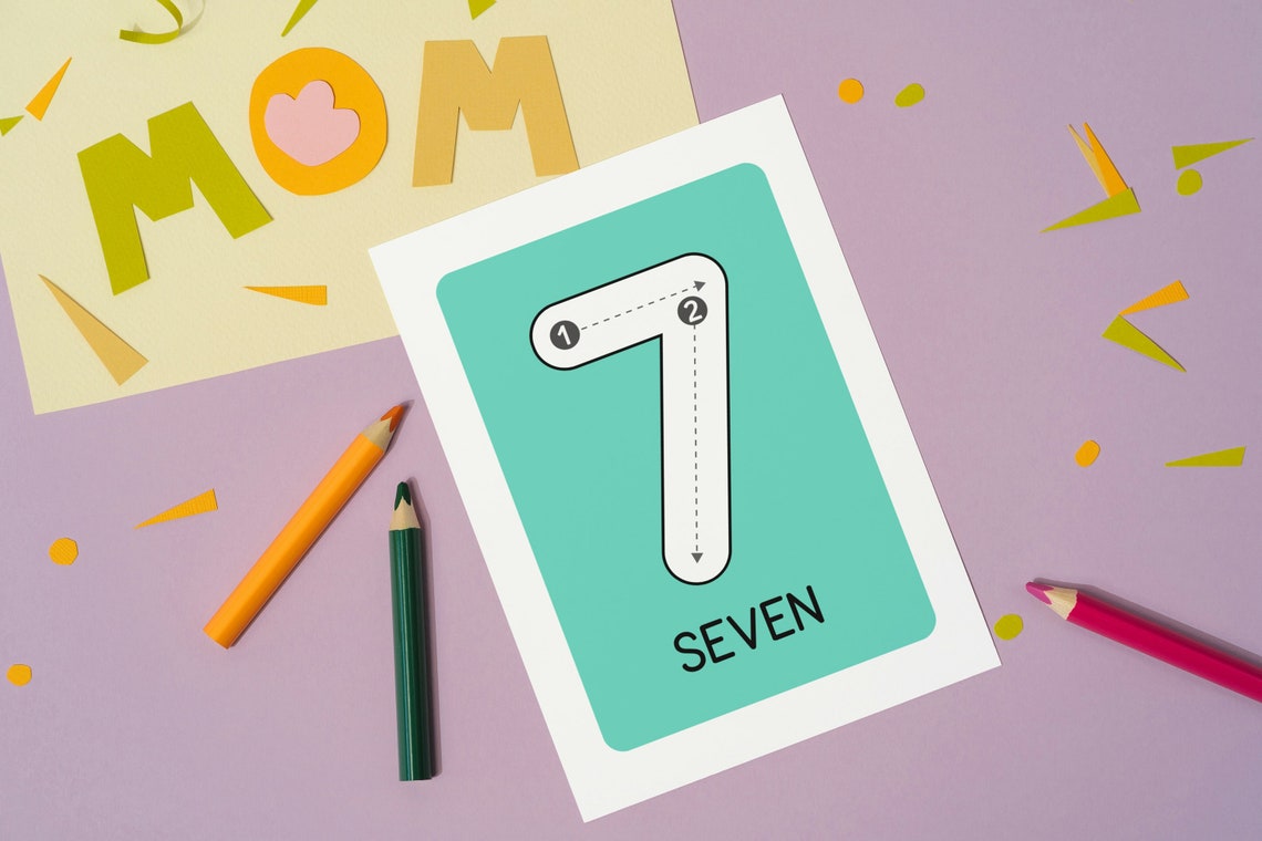 0-9 Numbers Flash Cards, Preschool Counting Cards, Count and Clip ...