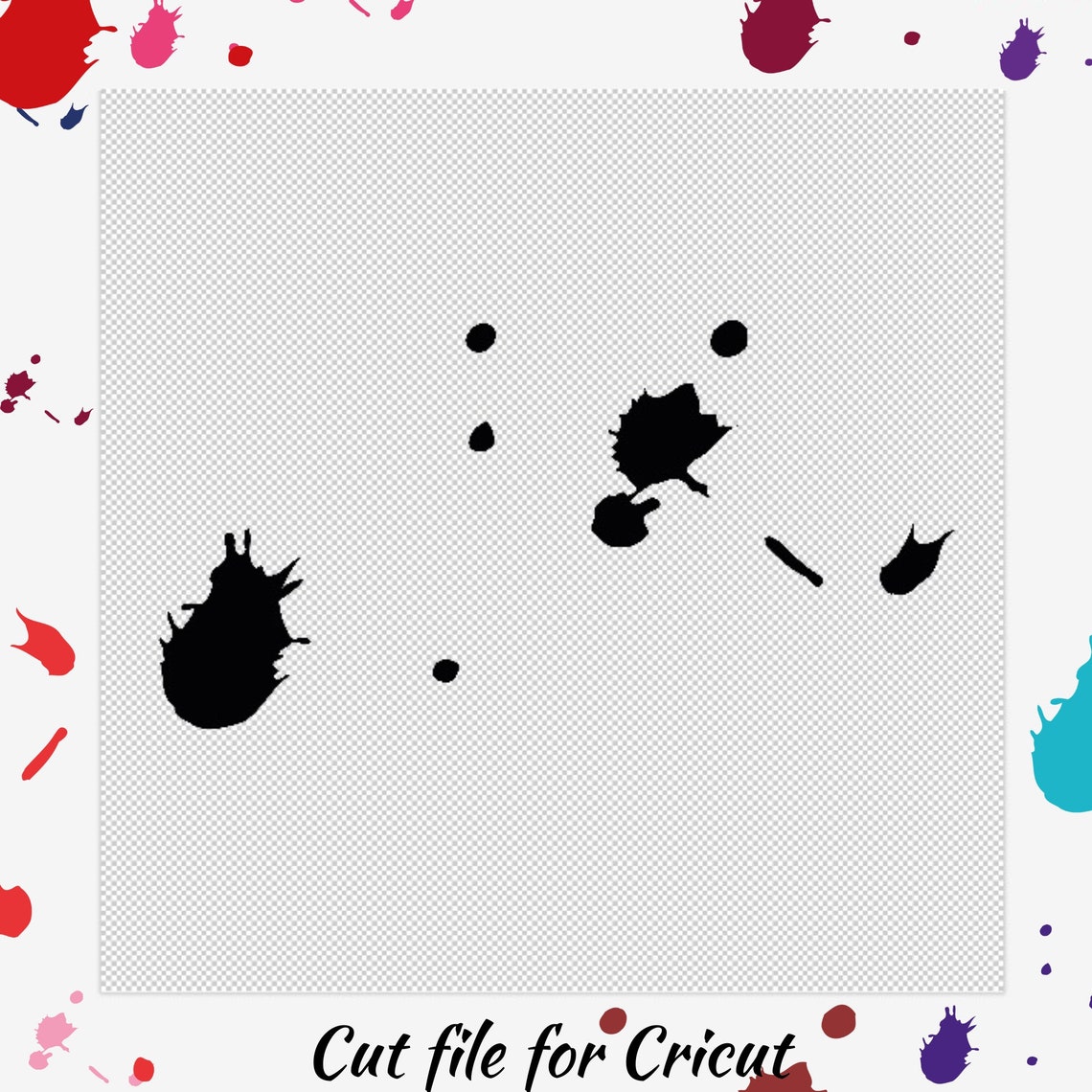 Set of 15 Paint Splatter Svg,colorful Paint Splatter,paint Spatter ...