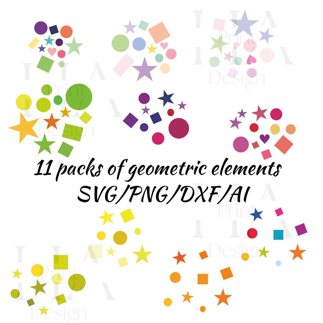 Geometric Shapes,svg File, Transparent PNG , Vector Illustration ,craft ...