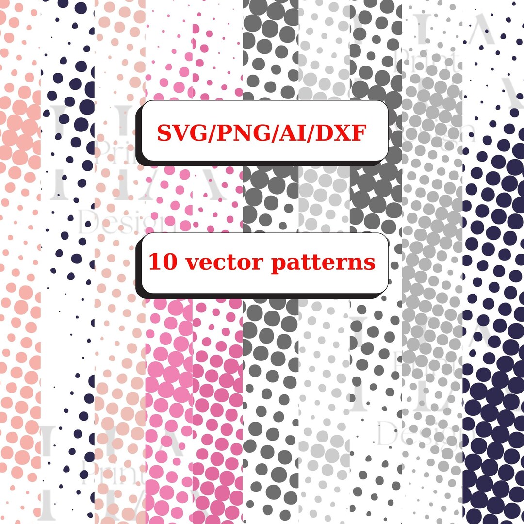 10 Vector Patternsai Filessvg Design Watercolor Design - Etsy