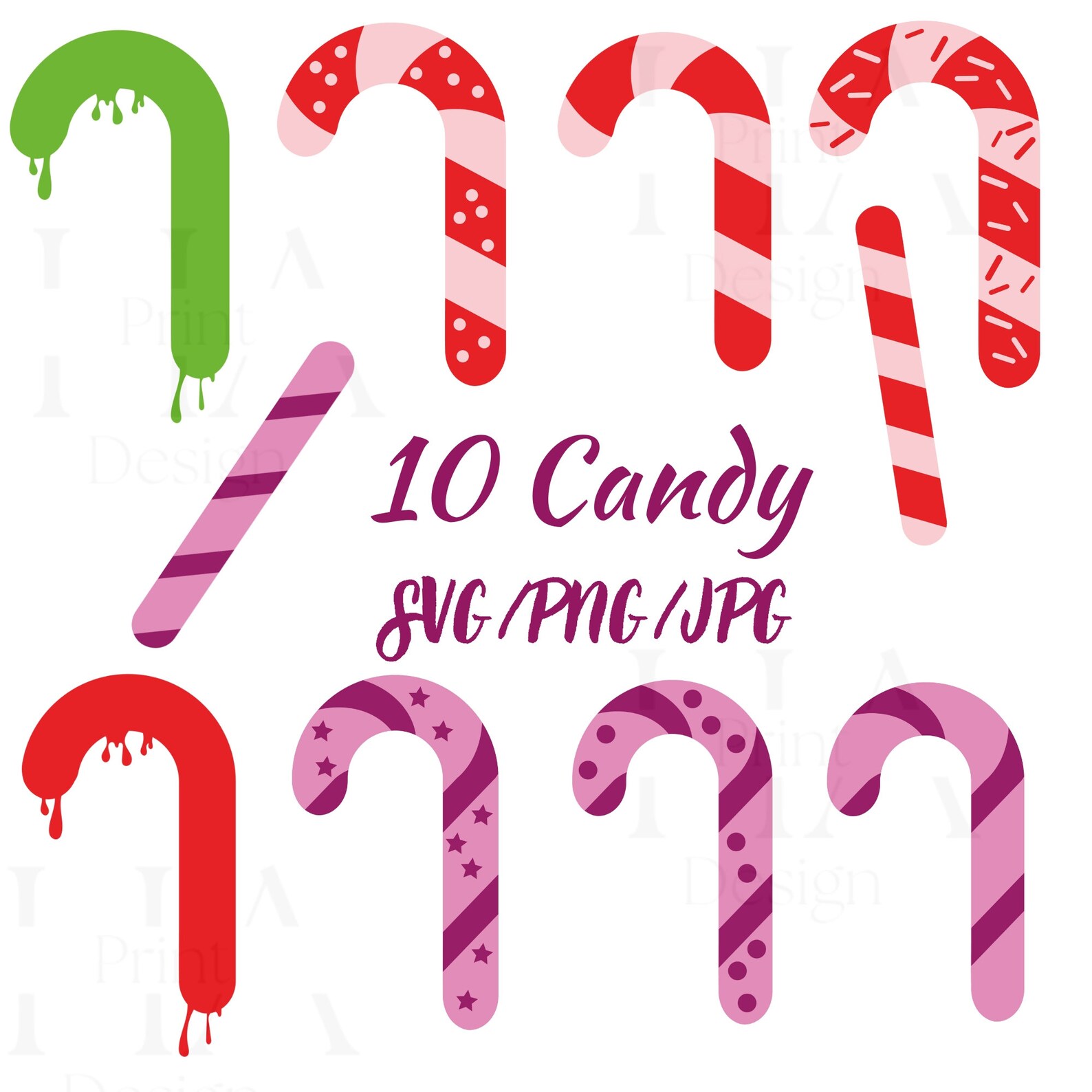 Christmas Candy SVG, Christmas Sweets SVG, Holiday Candy SVG - Etsy