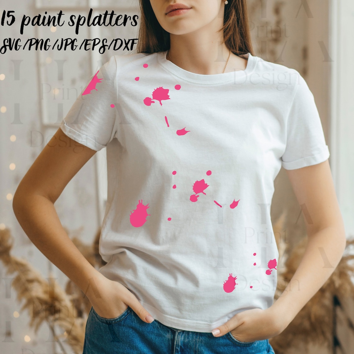 Set of 15 Paint Splatter Svg,colorful Paint Splatter,paint Spatter ...