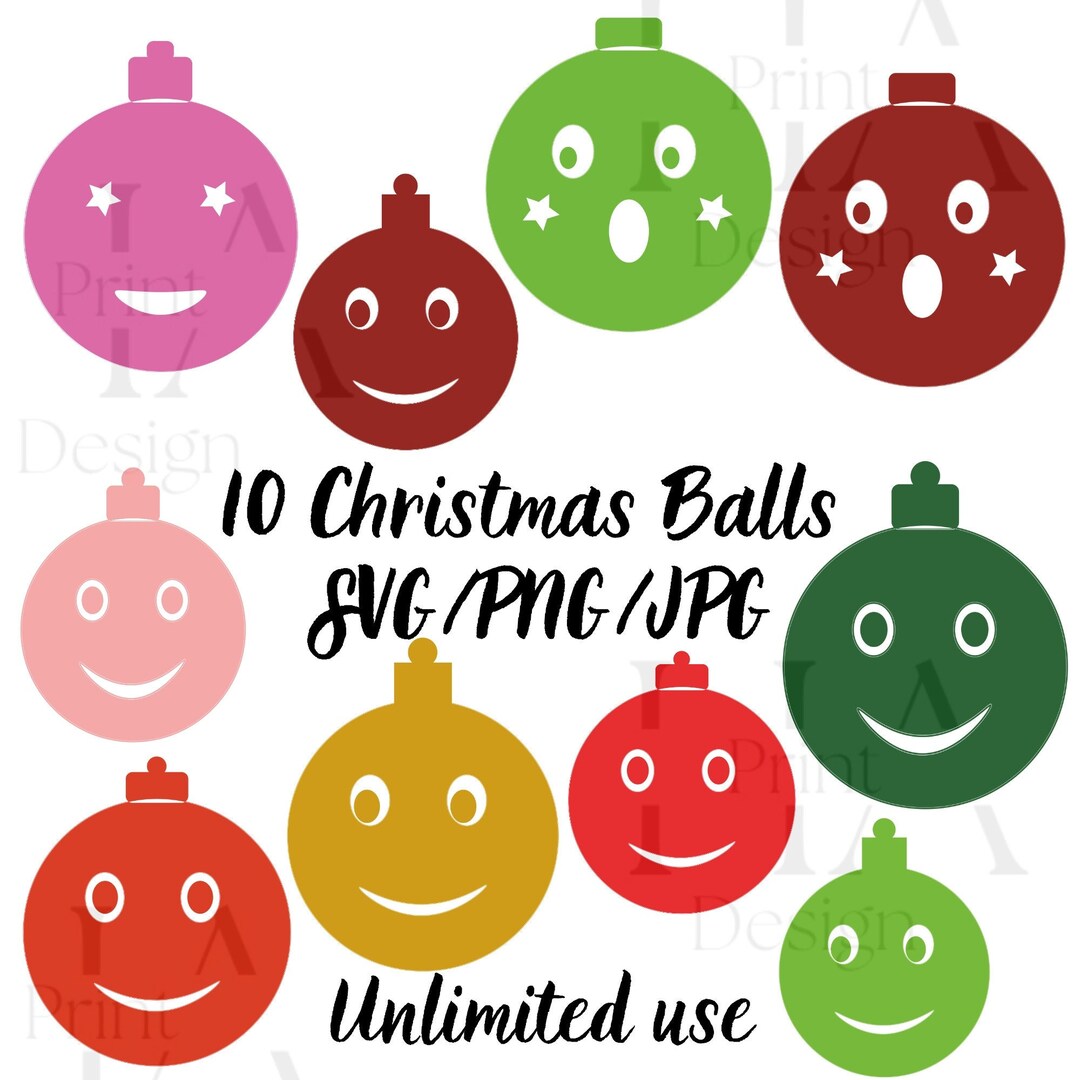 Christmas Balls Svg/png/jpg,christmas Ornaments,holiday Decorations ...