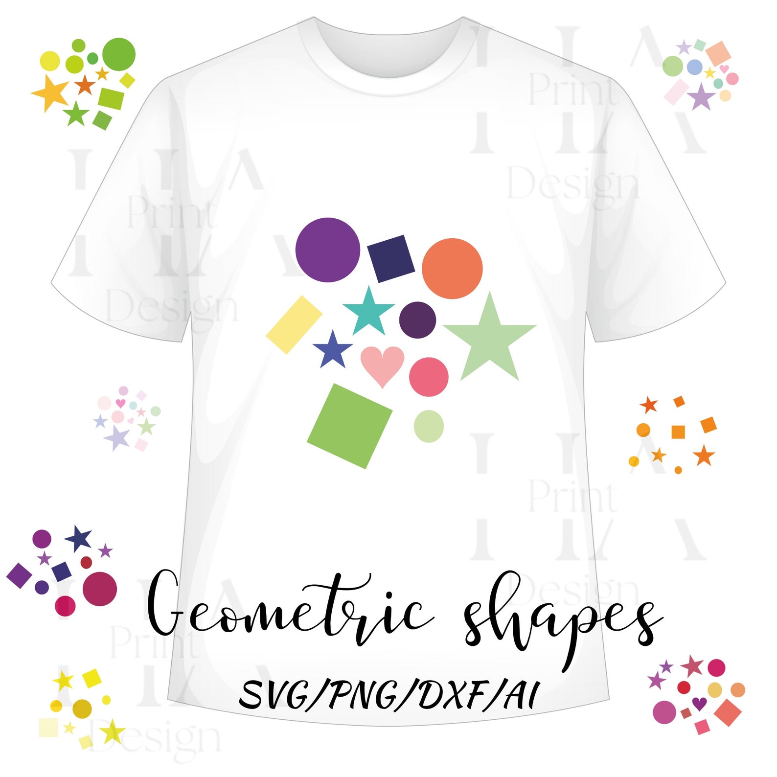 Geometric Shapes,svg File, Transparent PNG , Vector Illustration ,craft ...