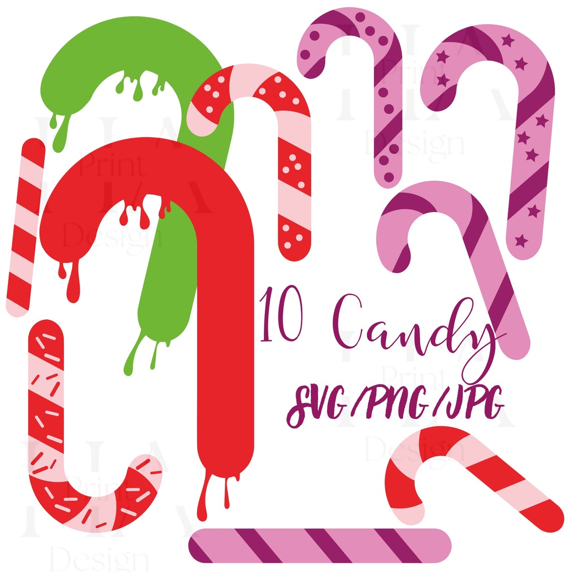 Christmas Candy SVG Christmas Sweets SVG Holiday Candy SVG - Etsy