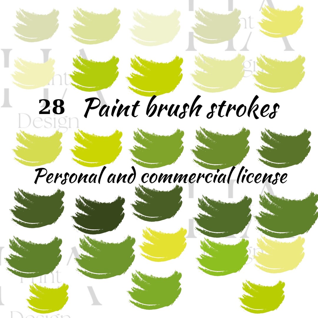 PNG/SVG Files,green Brushes, Paint Brush Shapes, Abstract Brushes ...