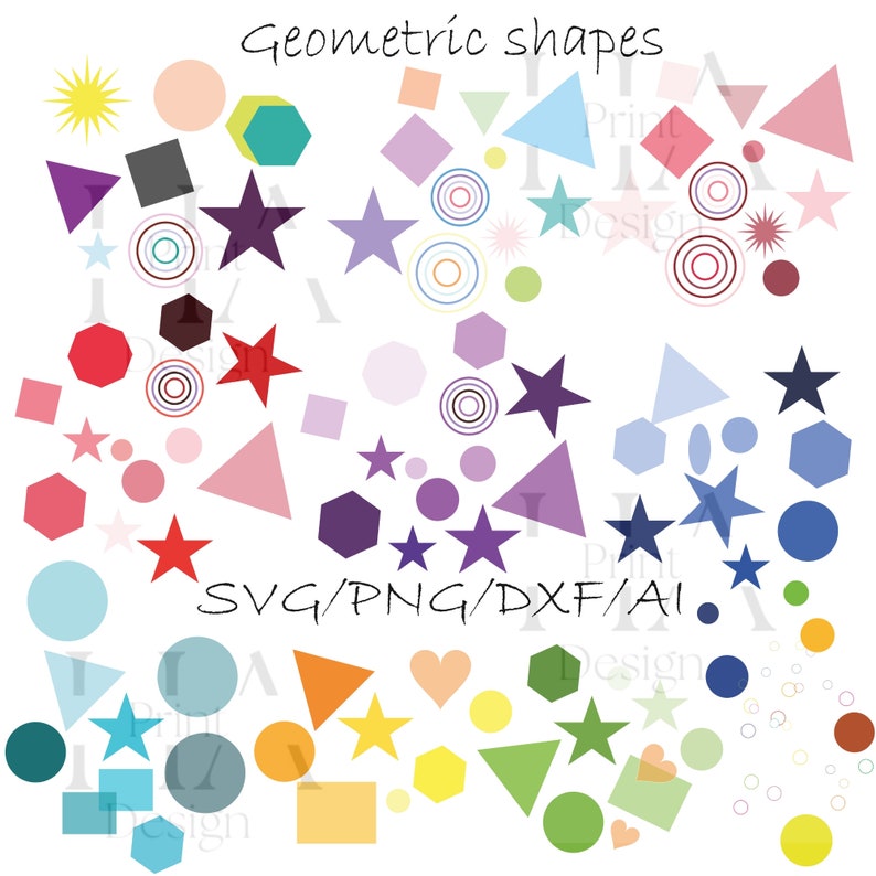 Geometric Shapes,svg File, Transparent PNG , Vector Illustration ,craft ...