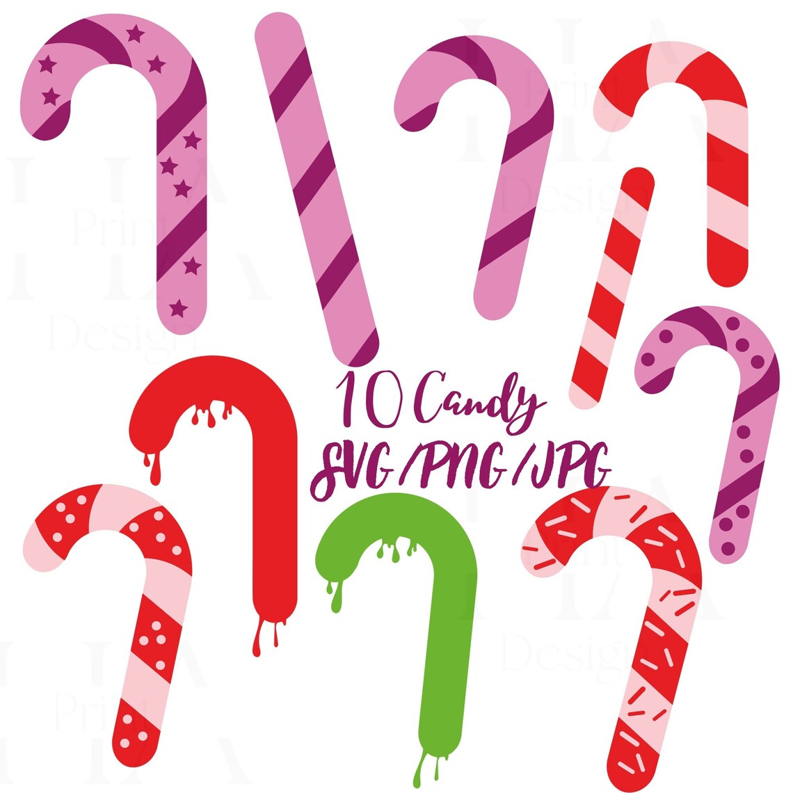 Christmas Candy SVG, Christmas Sweets SVG, Holiday Candy SVG - Etsy