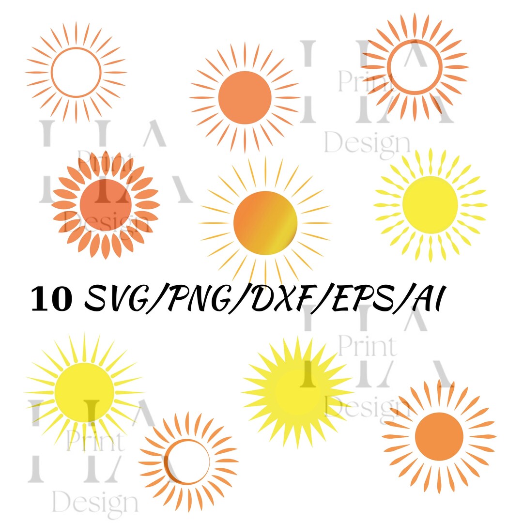Sun SVG Sun PNG Sun Vector Sun Clipart Sun Illustration - Etsy