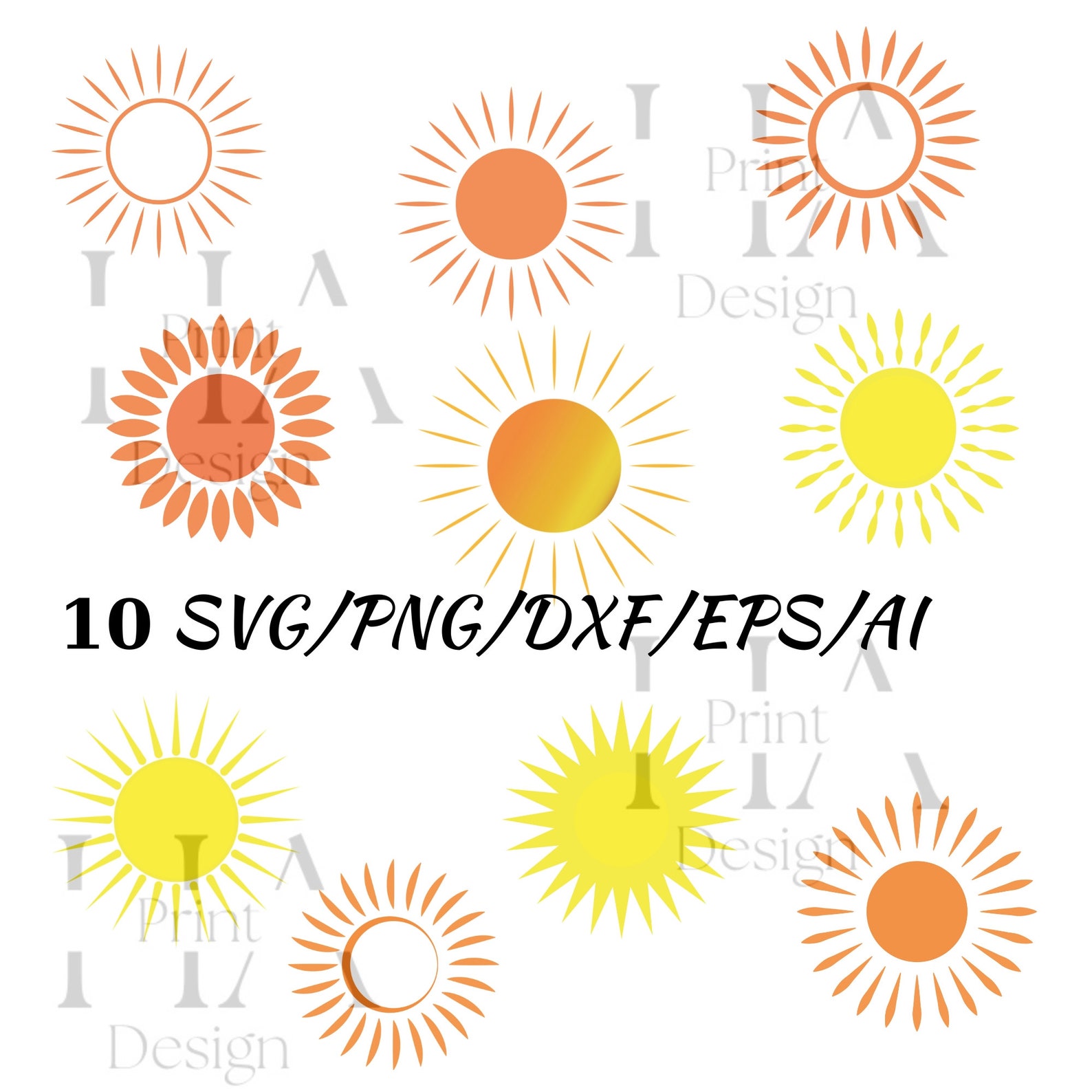Sun SVG Sun PNG Sun Vector Sun Clipart Sun Illustration - Etsy