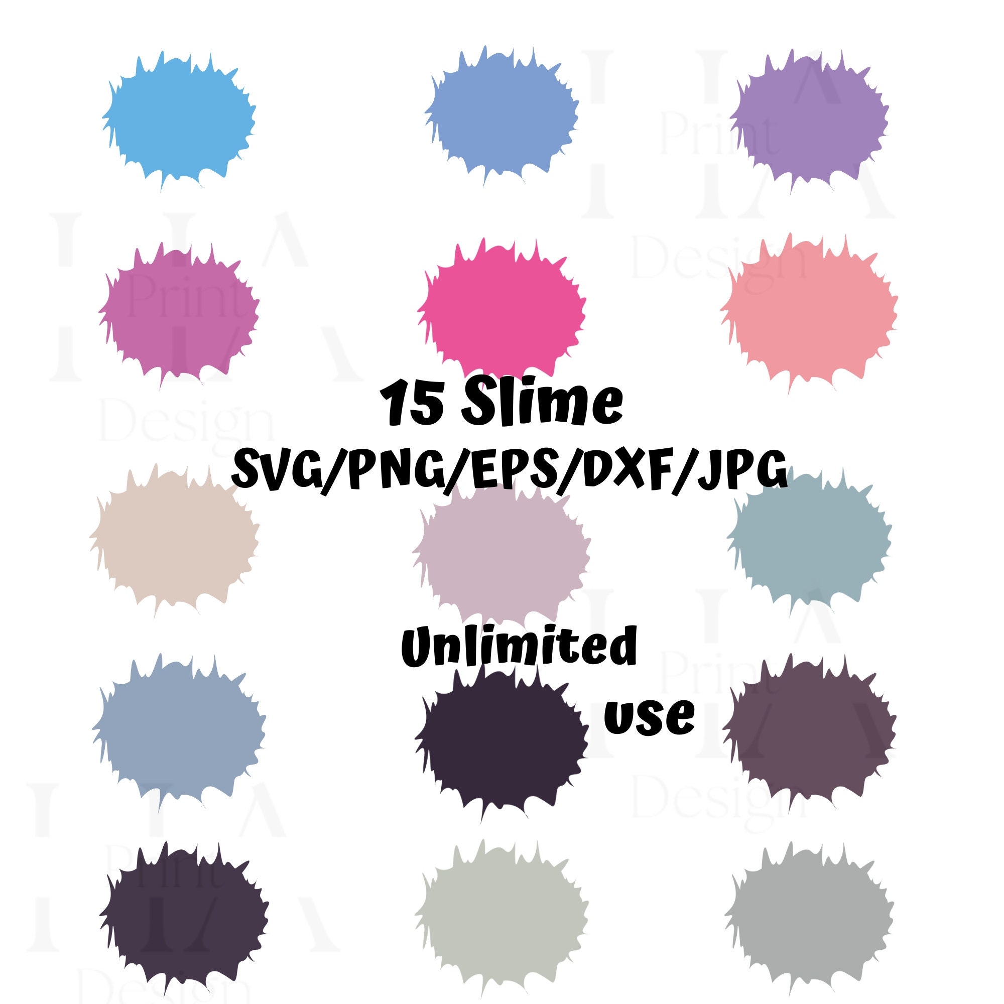 Purple Slime SVG, Purple Slime PNG, Transparent Slime Graphics, Digital ...