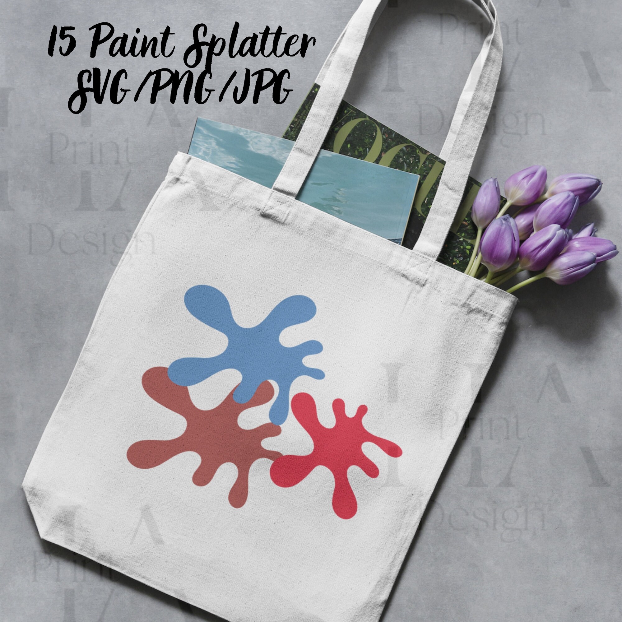 Set of 15 Paint Splatter Svg,colorful Paint Splatter,paint Spatter ...