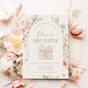 Storybook First Chapter Birthday Invitation | Book Birthday Invite ...
