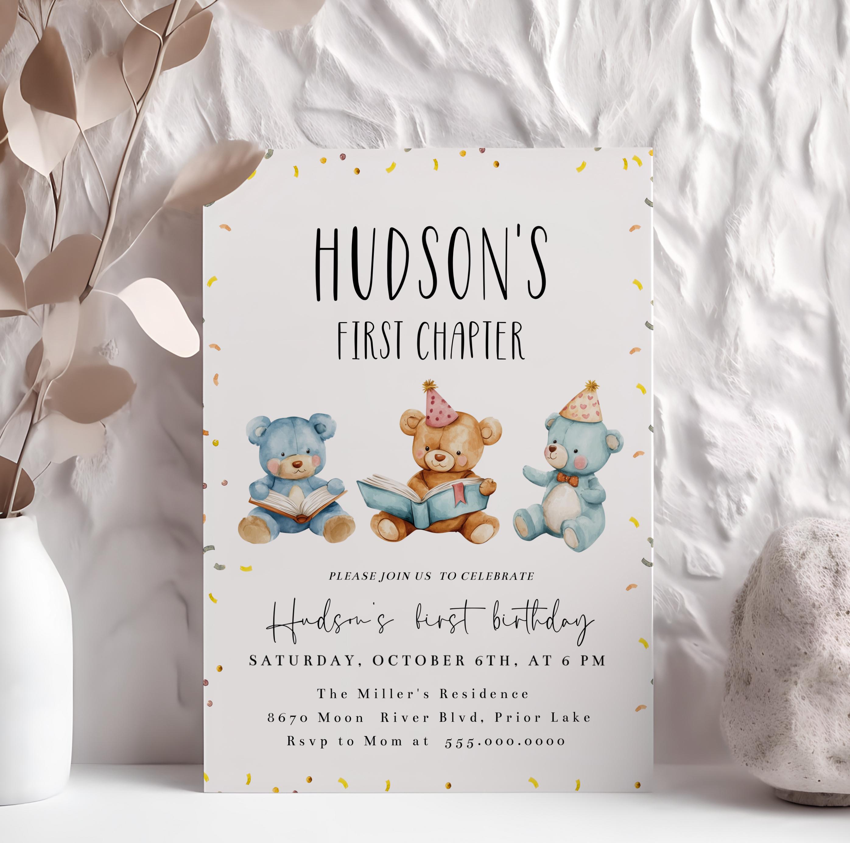 A New Chapter Begins Birthday Invitation | Storybook Birthday | Book ...