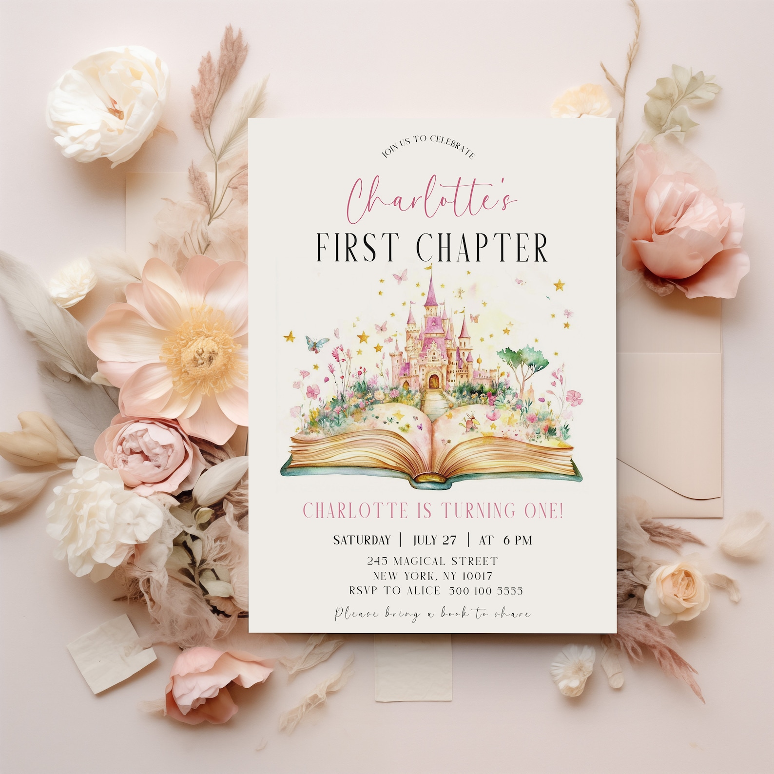 Chapter One Birthday Invitation | Storybook Birthday | Book Birthday ...