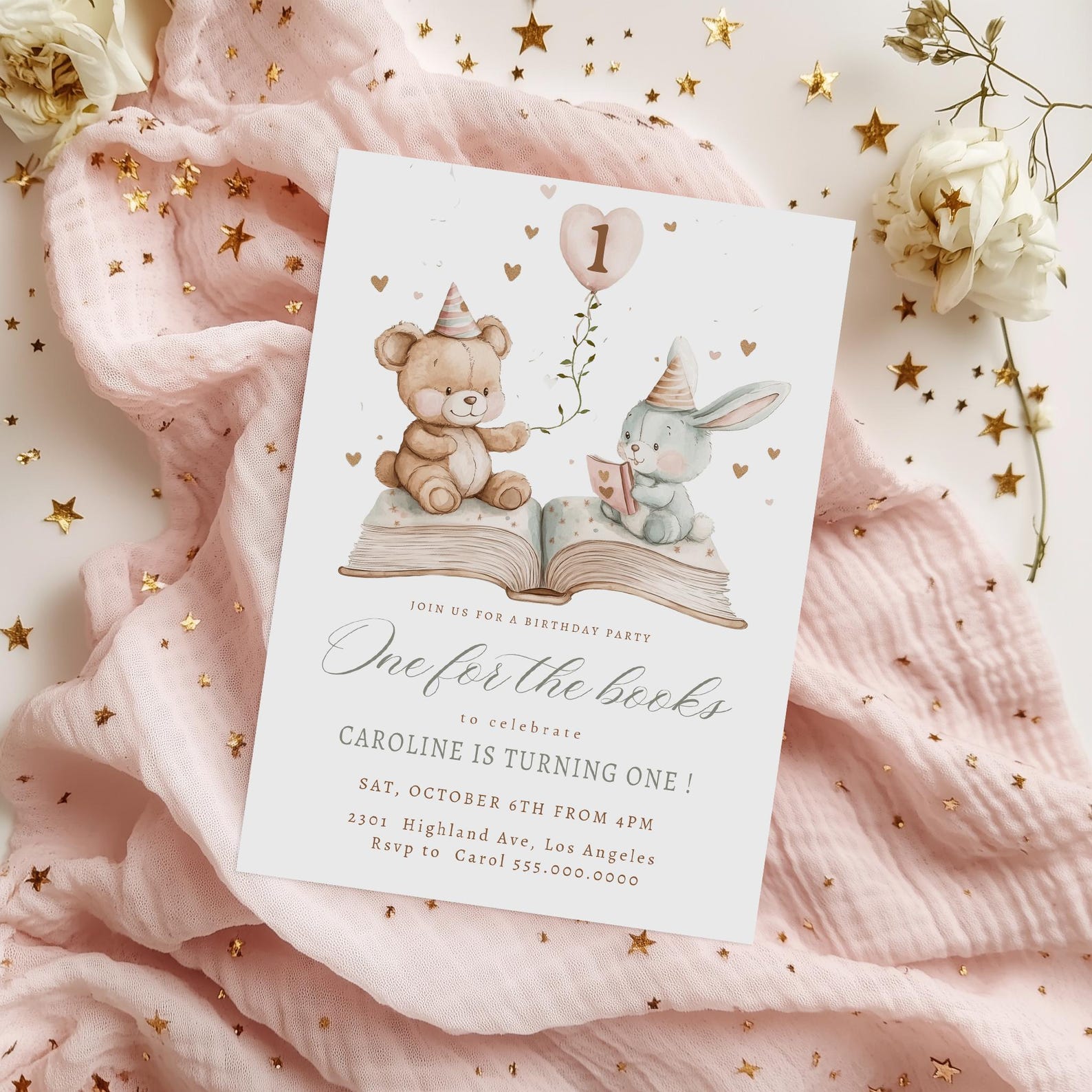 One for the Books Birthday Invitation | Storybook Birthday | Book ...