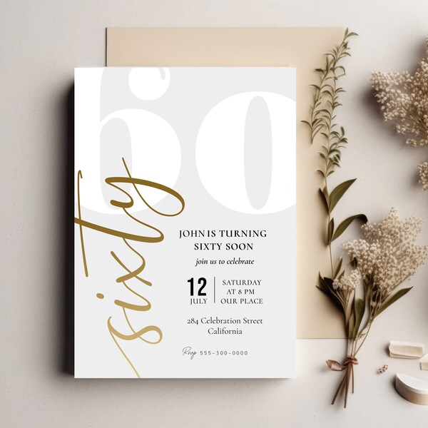 60s Party Invitation - Etsy