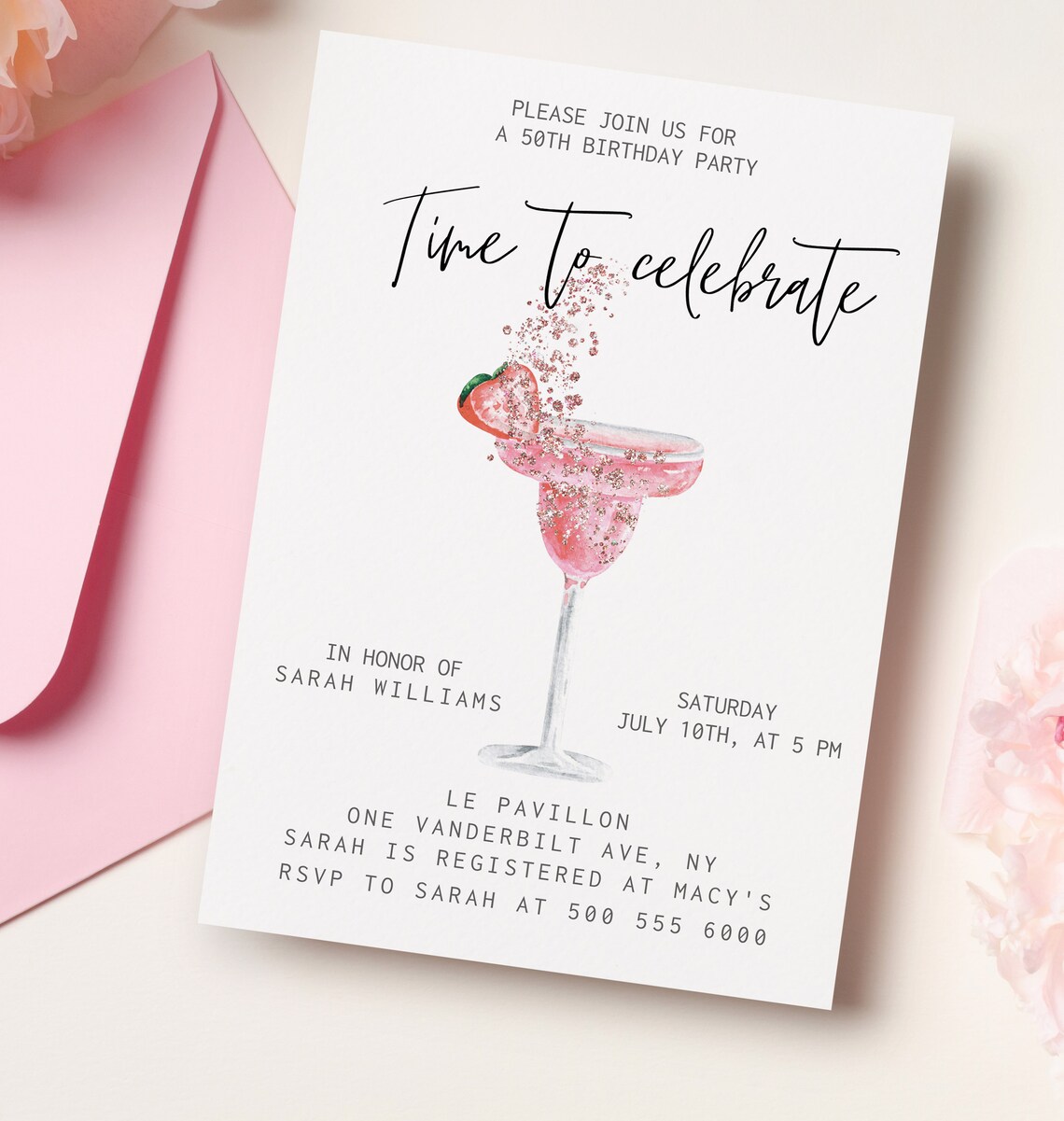 50's Birthday Party Invitation| Printable | Instant Download| Template ...