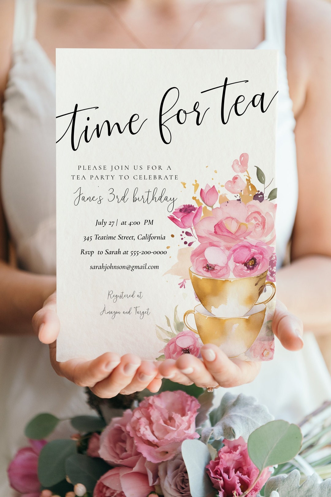 Time for Tea Party Invitation Template DIY Download | Let's Celebrate ...