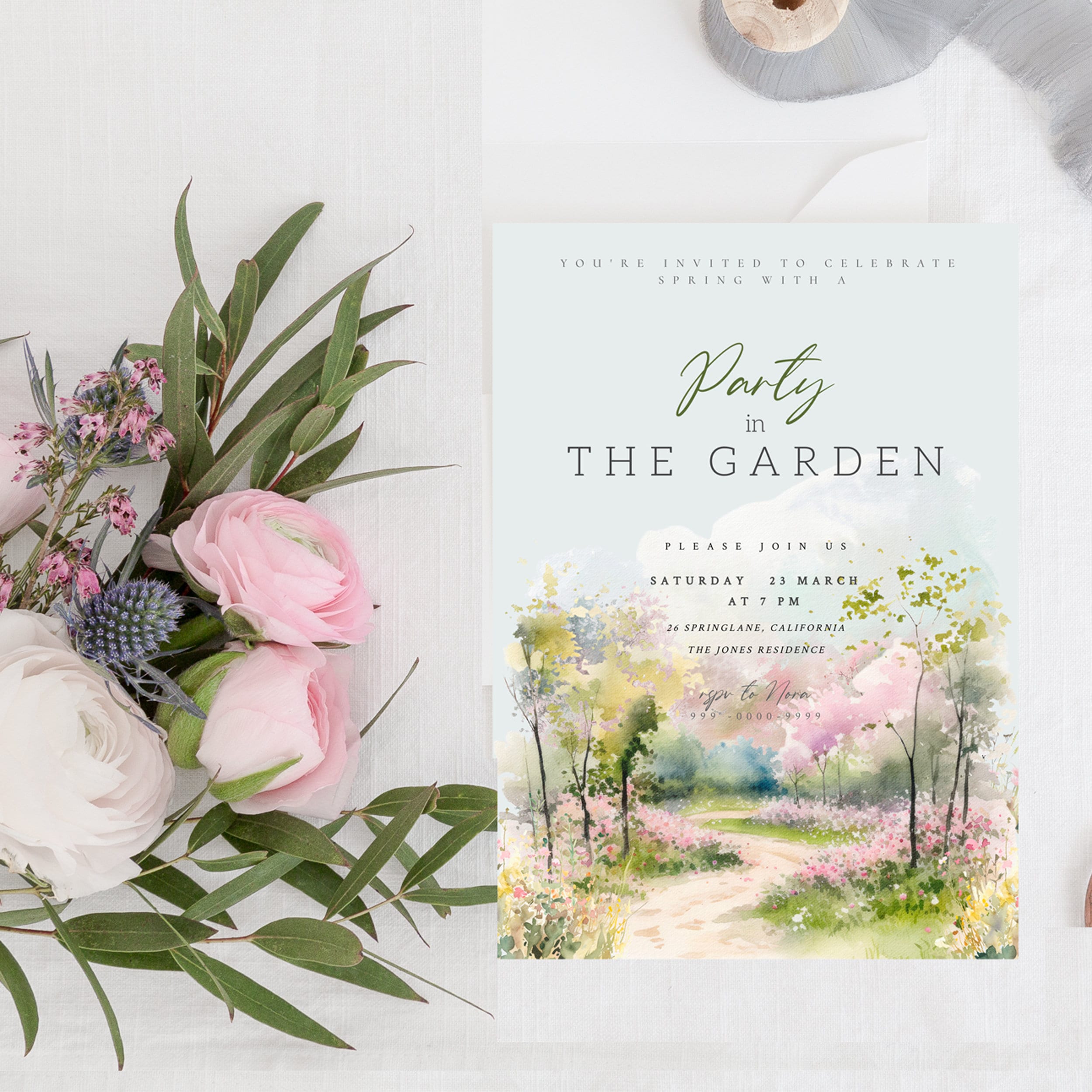 Spring Garden Party Invitation | Spring Party in the Garden ...
