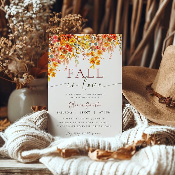 Fall in Love Invitation - Etsy