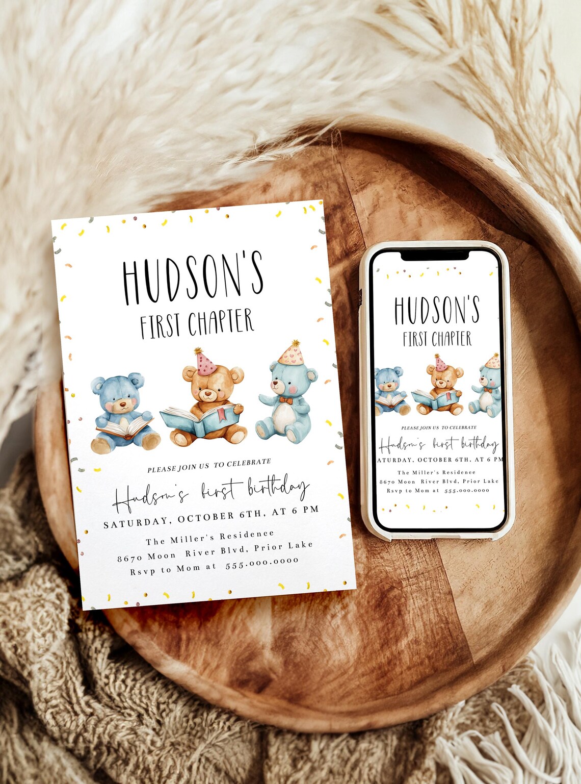 A New Chapter Begins Birthday Invitation | Storybook Birthday | Book ...