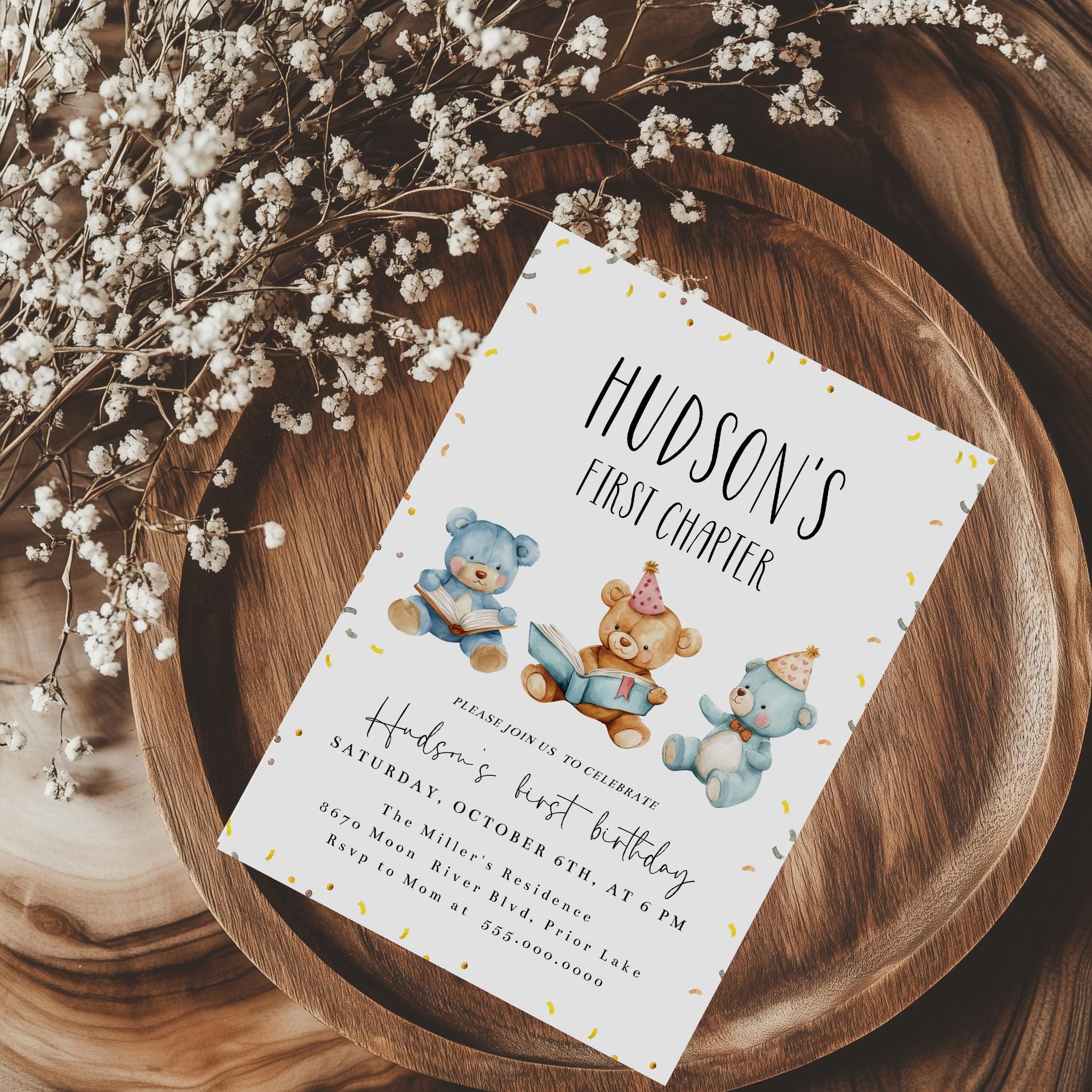 A New Chapter Begins Birthday Invitation | Storybook Birthday | Book ...