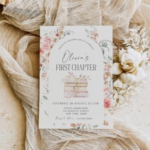Storybook First Chapter Birthday Invitation | Book Birthday Invite ...