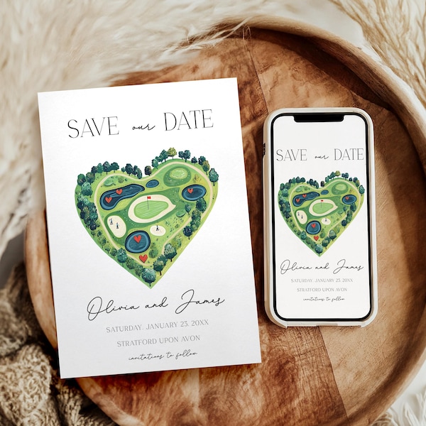 Wedding Invitation Golf Themed - Etsy