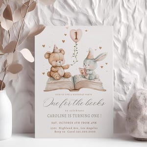 One for the Books Birthday Invitation | Storybook Birthday | Book ...