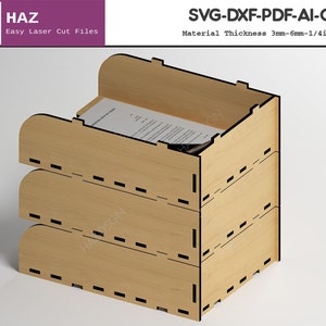Wooden Stackable A4 Paper Holder / Document Organizer / Office Desk ...