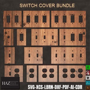 Laser Cut Switch Cover Bundle SVG File Outlet Plates Wall Plate Set ...
