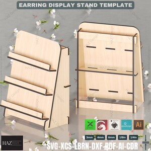 3 Different Sizes Laser Cut Earring Stand - 3-tier Display For,jewelry ...