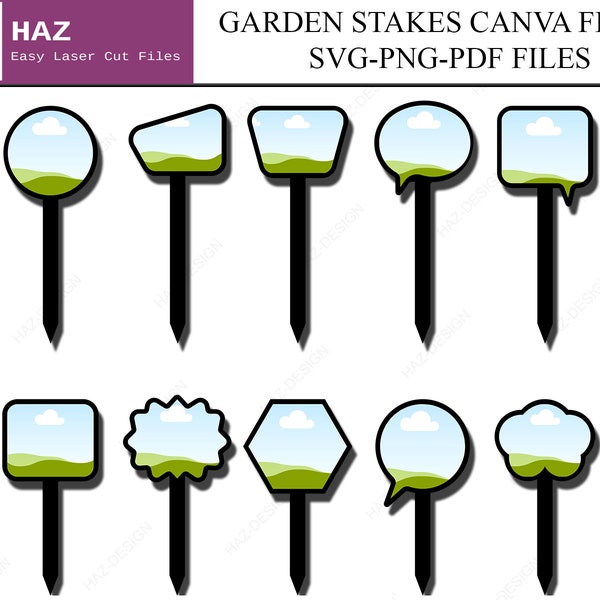 Sublimation Garden Stakes Template - Etsy