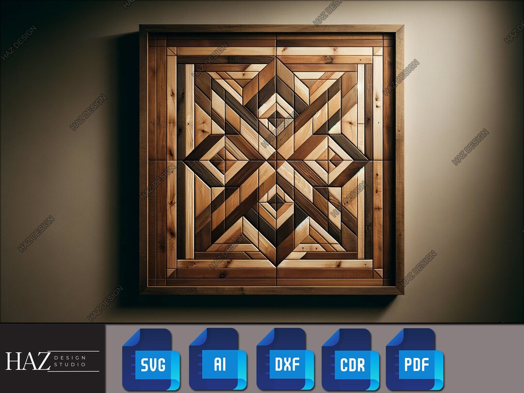 Digital Barn Quilt Patterns for Laser Cutting DIY Wood Quilt Block ...