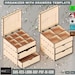 Laser Cut Organizer Box Plan With Drawers Wooden Jewelry or Desk ...