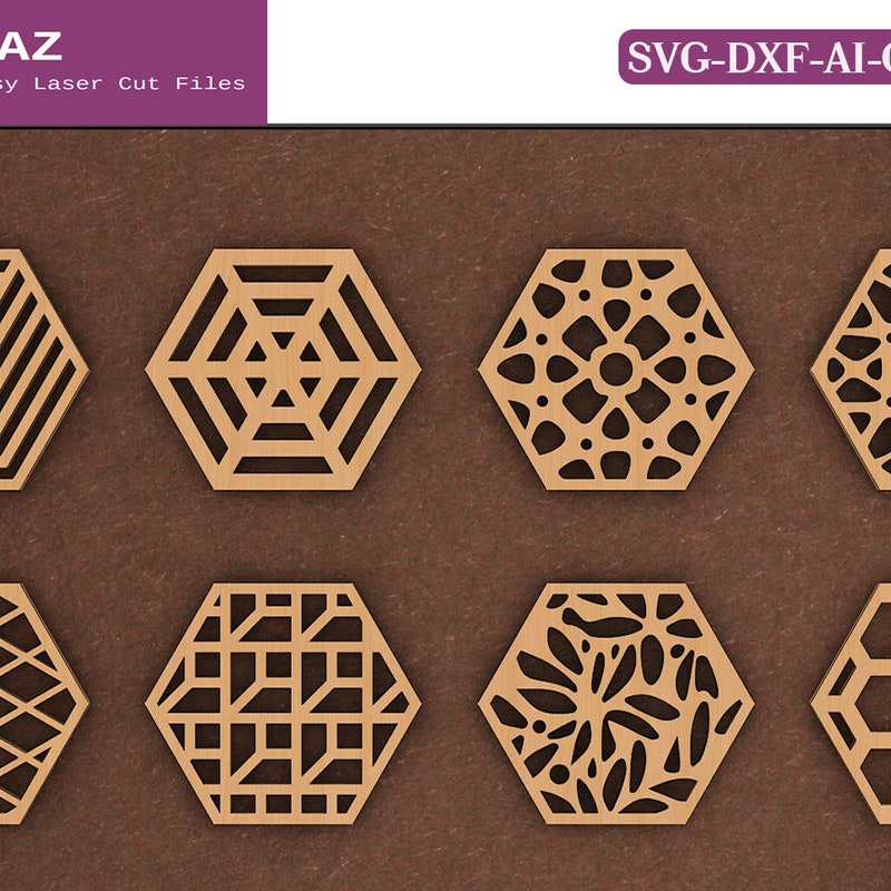 Hexagon Coasters - Etsy