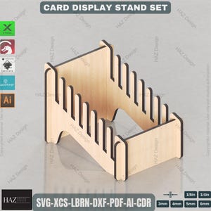 Laser Cut Card Display Stand Set Files for Greeting Cards,postcards ...
