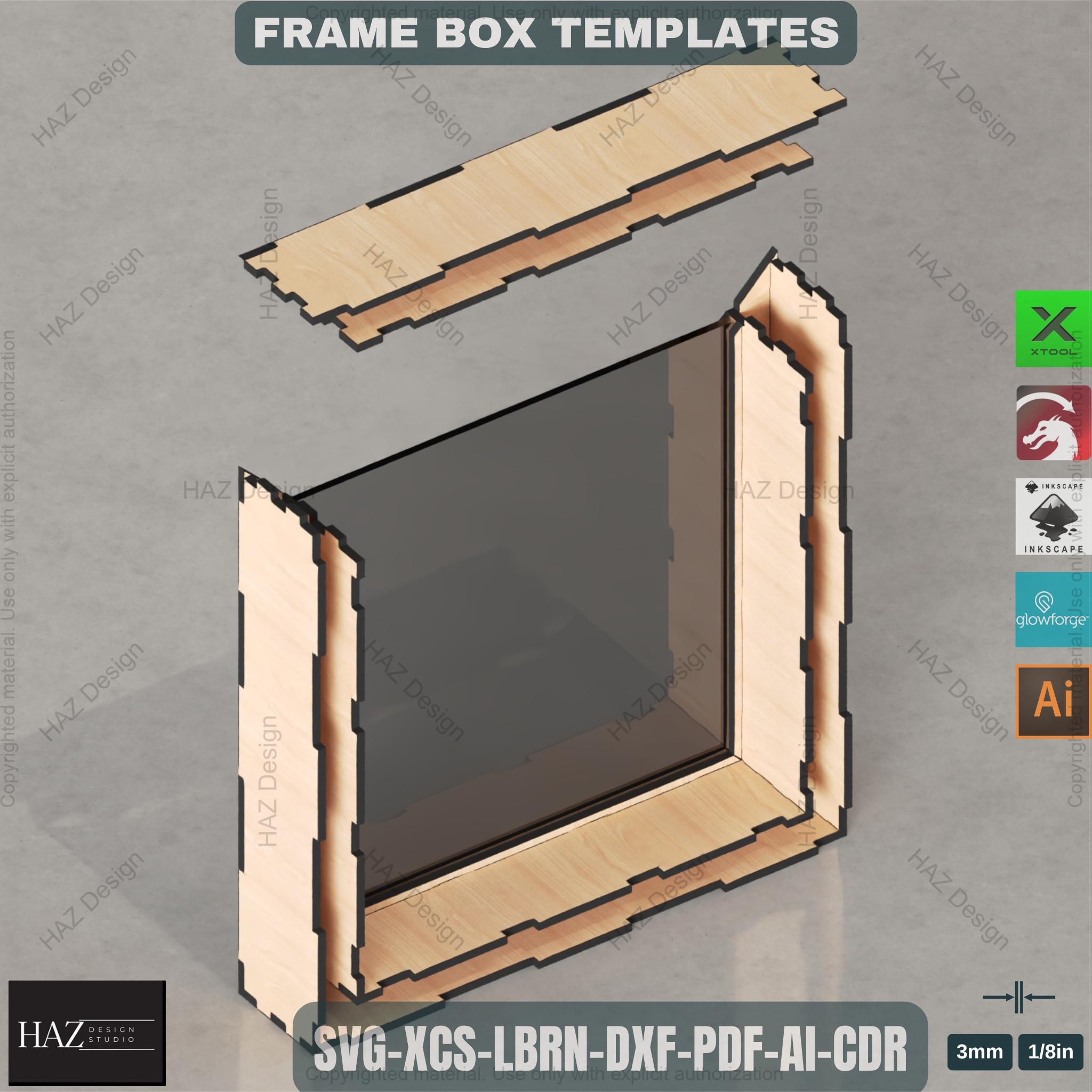 DIY Shadow Box Frame SVG, Laser Cut Memory Box File for Glowforge, 3D ...