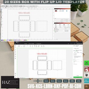 Laser Cut Slide Lid Box - 18 Sizes, Storage Box, SVG Files,laser Cut ...