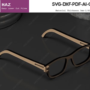 Wooden Glasses Laser Cut Files / Sunglasses Vector Cutting Plans ...