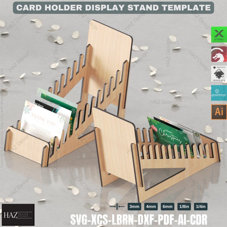 Laser Cut Card Display Stand 2 Sizes,greeting Card Holder,retail ...