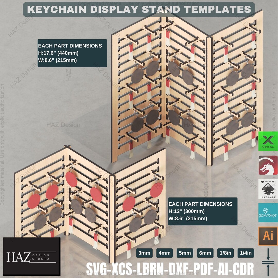 Keychain Display Stand, Modular Keychain Display Stand,organizer,laser ...
